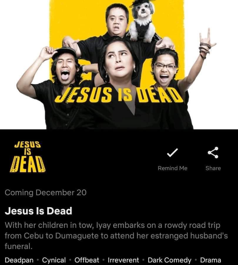 Netflix: Patay na si Hesus (Jesus is Dead) – Olive Nieto